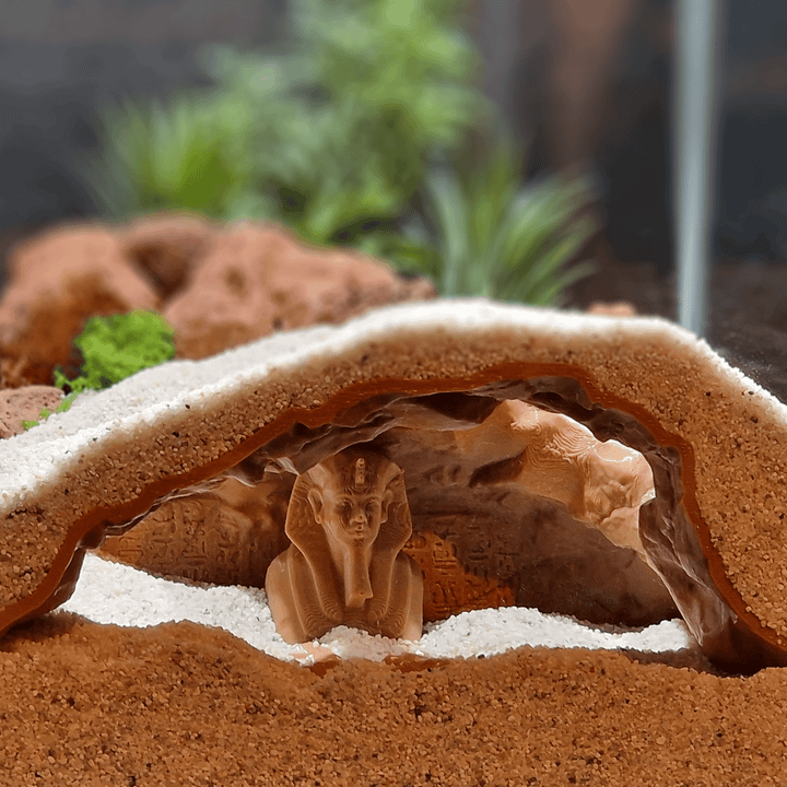 3D Printable Underground Reptile and Fish Cave - Egypt Theme, Aquarium & Terrarium Decor, Grotto ...